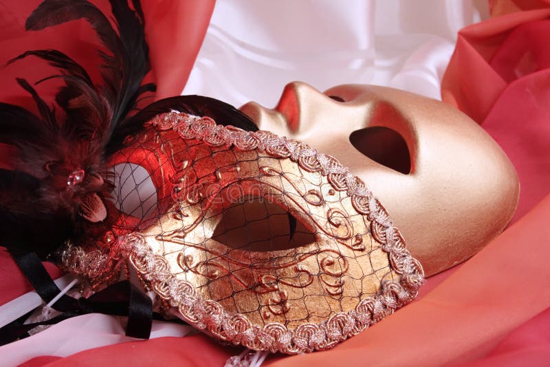Venetian masks stock image. Image of object, pink, textile - 7374655