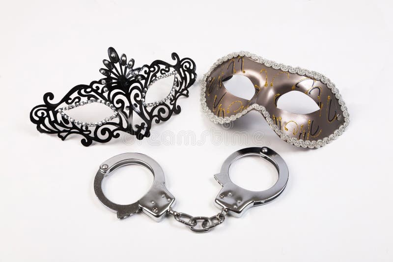 Masks and handcuffs stock image. Image of still, candle - 36469605
