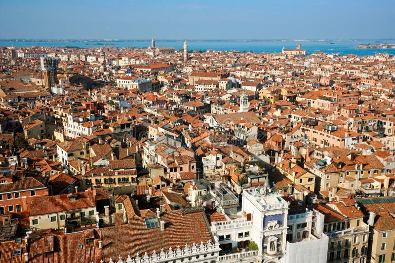 Venetian rooftops stock photo. Image of horizon, church - 13331280