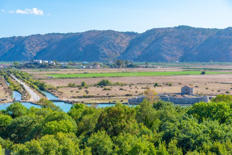Venetian Triangle Castle at Butrint, Albania Stock Image - Image of ...