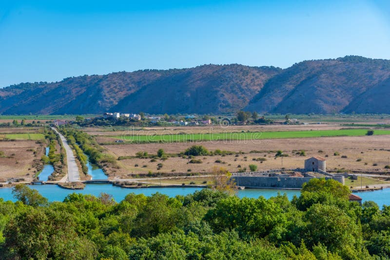 Venetian Triangle Castle at Butrint, Albania Stock Photo - Image of ...