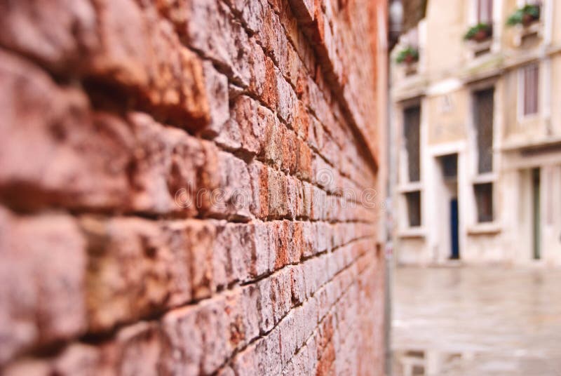 Venetian wall stock photo. Image of perspective, bricks - 19057790