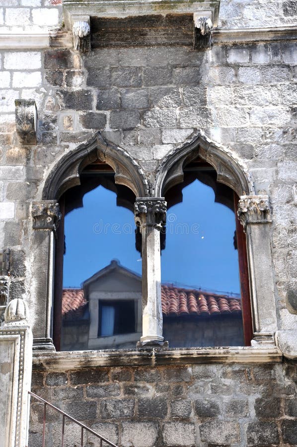 Venetian Windows on a Building Stock Photo - Image of mediterranean ...