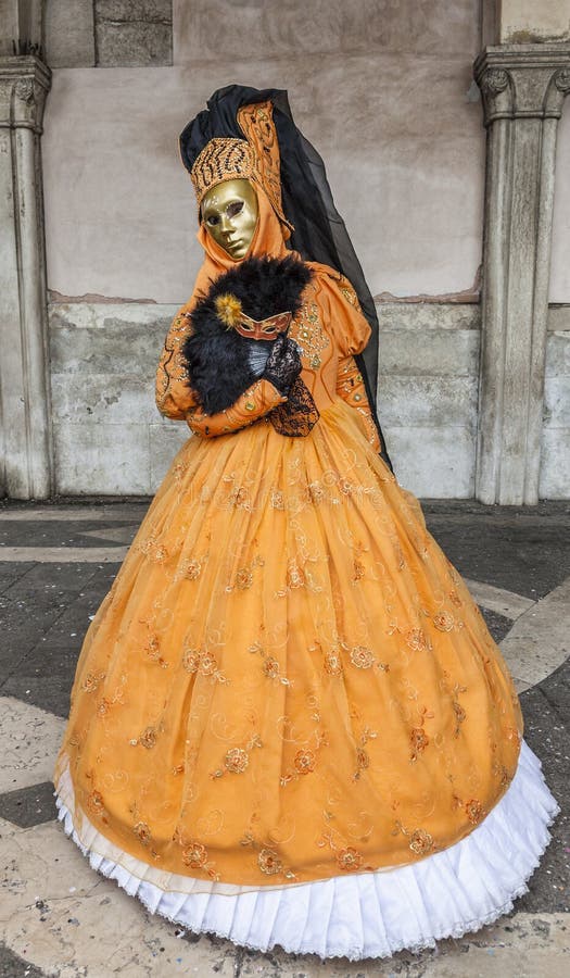 Venetian Yellow Costume editorial photography. Image of masquerade ...