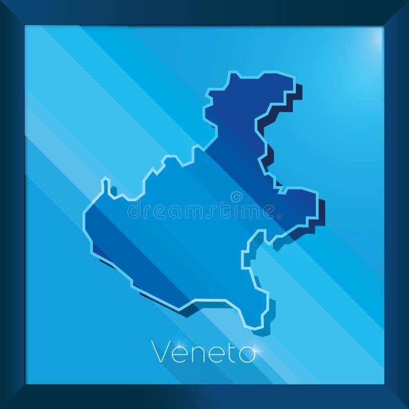 Veneto Map. Vector Illustration Decorative Design Stock Illustration ...