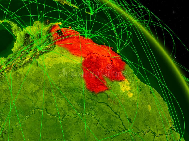 Venezuela on digital globe stock illustration. Illustration of country ...