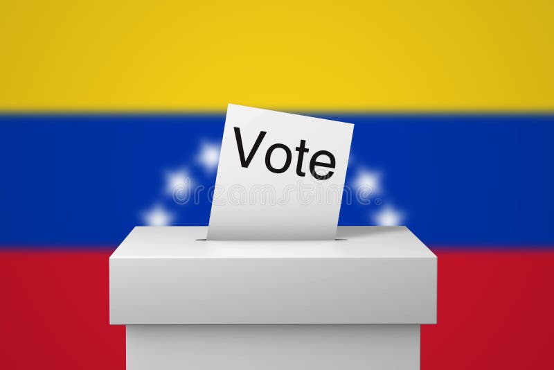 Venezuela Election Ballot Box and Voting Paper. 3D Rendering Stock ...