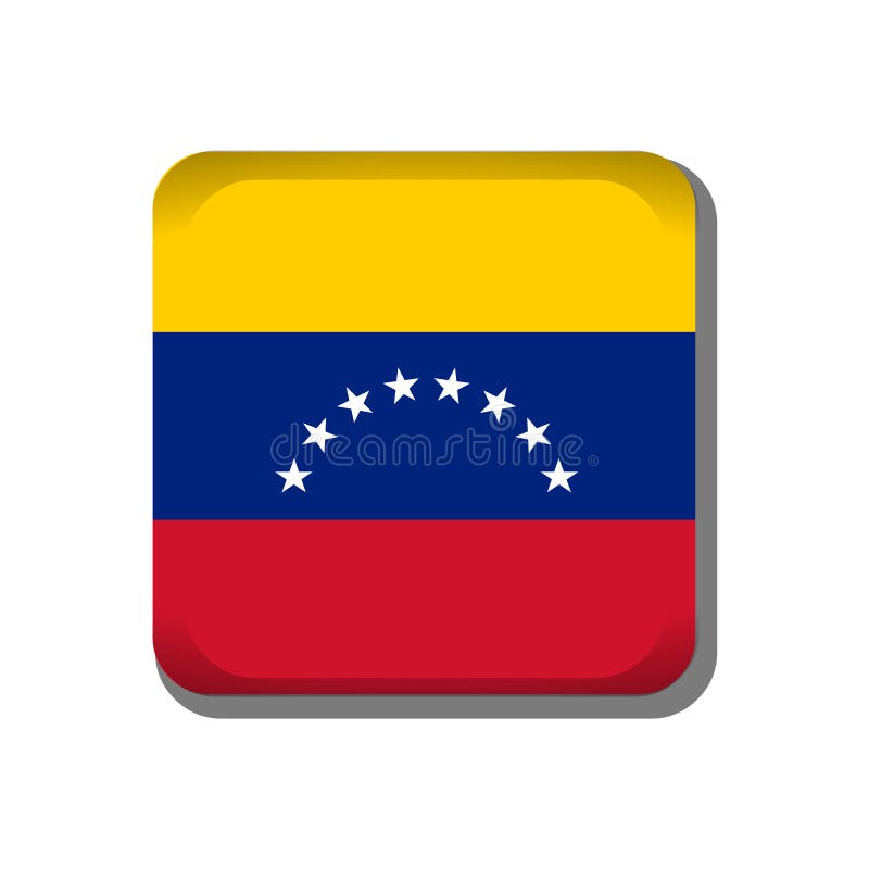 Venezuela Flag with Seven Stars, Coat of Arms and Map Stock Vector ...