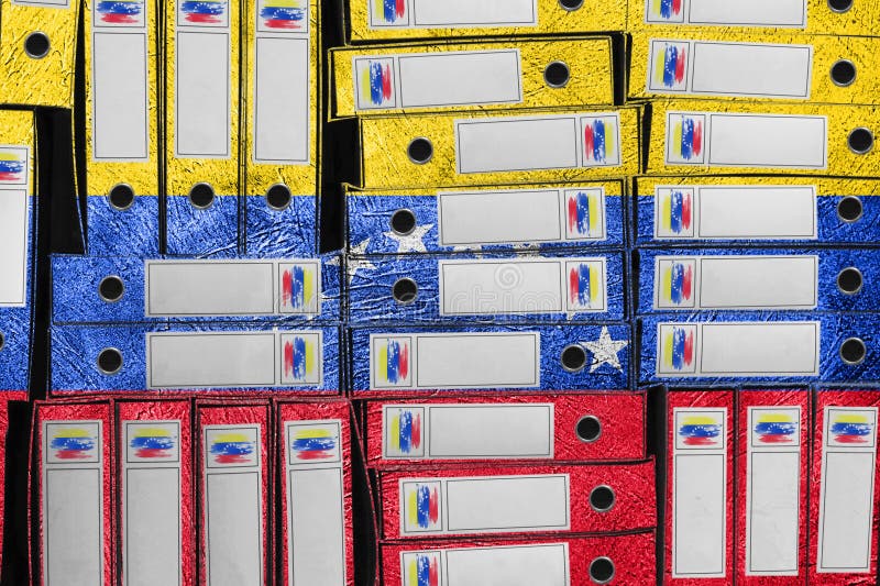 Venezuela Flag Colors Folder Stack, Bureaucracy and Government ...