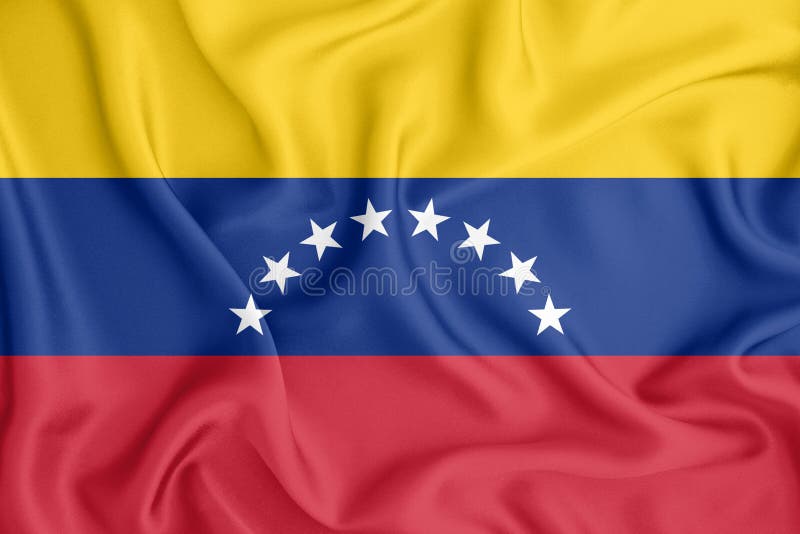 Venezuela Flag in 3D, Broad Format, Flowing with the Breeze. Three ...