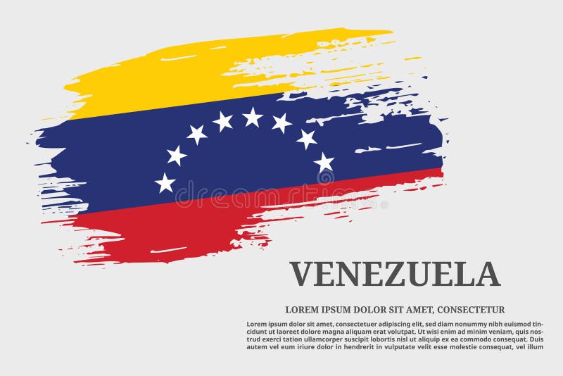 Venezuela Flag Grunge Brush and Poster, Vector Stock Illustration ...