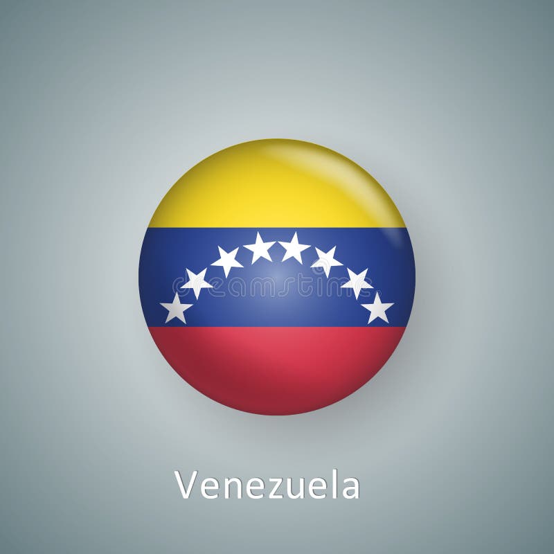 Venezuela Flag Icon Circle 3d Gradient Isolated Stock Illustration ...