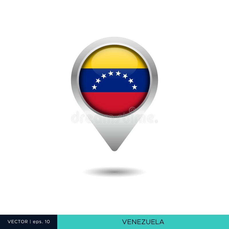 Venezuela Flag Map Pin Vector Design Template. Stock Vector ...