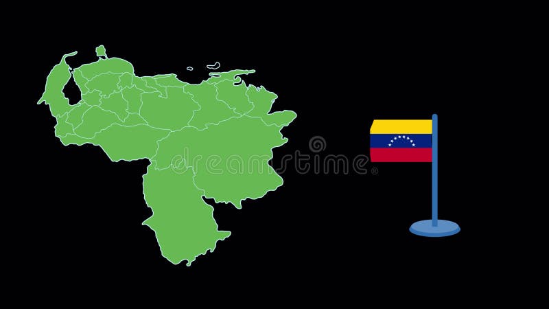 Venezuela Flag and Map Shape Animation Stock Video - Video of animation ...