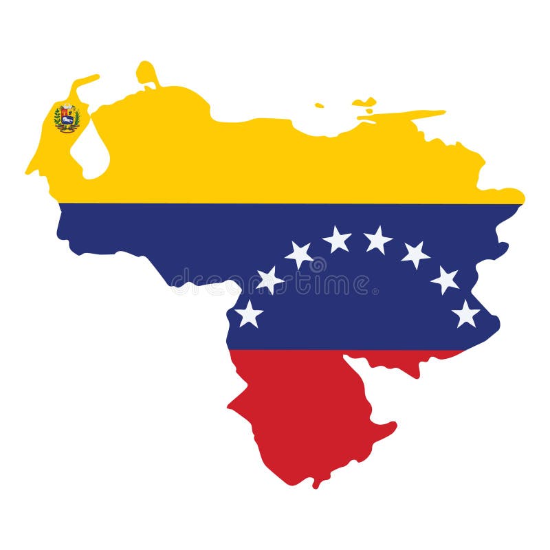 Venezuela Flag Map Vector Illustration Deep Detailing Vector ...