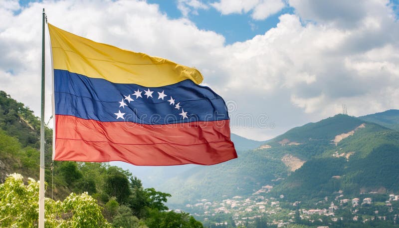 Venezuela Flag. the National Flag of Venezuela Stock Illustration ...