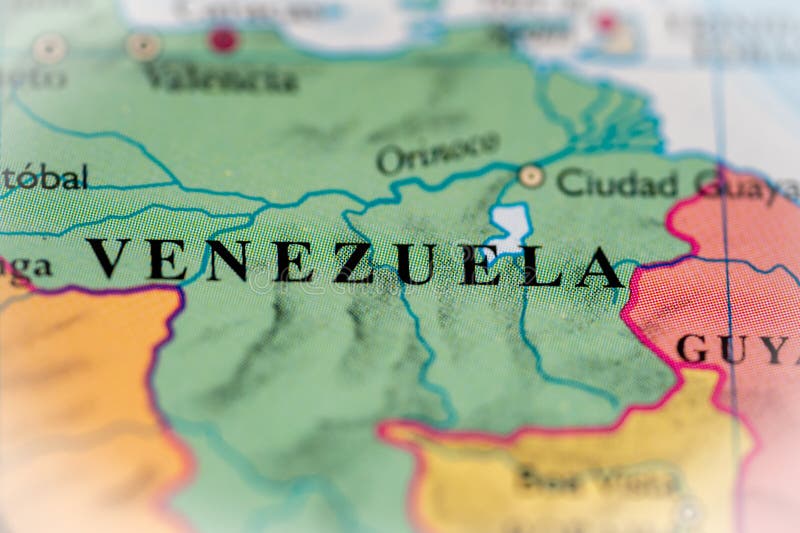 Venezuela Highlighted on a World Map Stock Photo - Image of continents ...