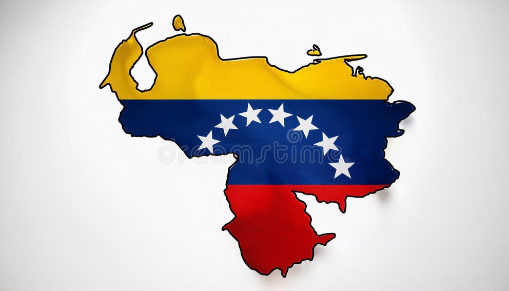 Venezuela Map and Flag. stock illustration. Illustration of pattern ...