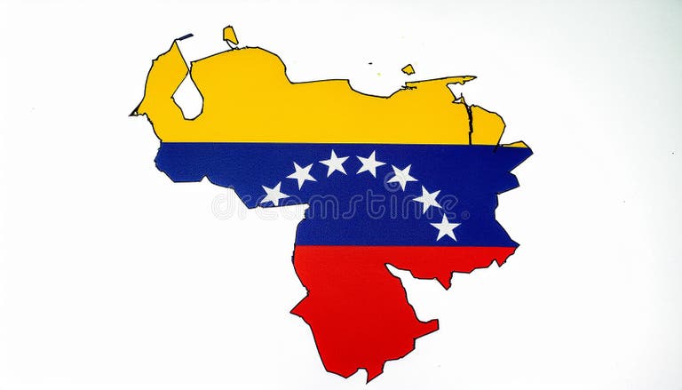 Venezuela Map and Flag. stock illustration. Illustration of country ...