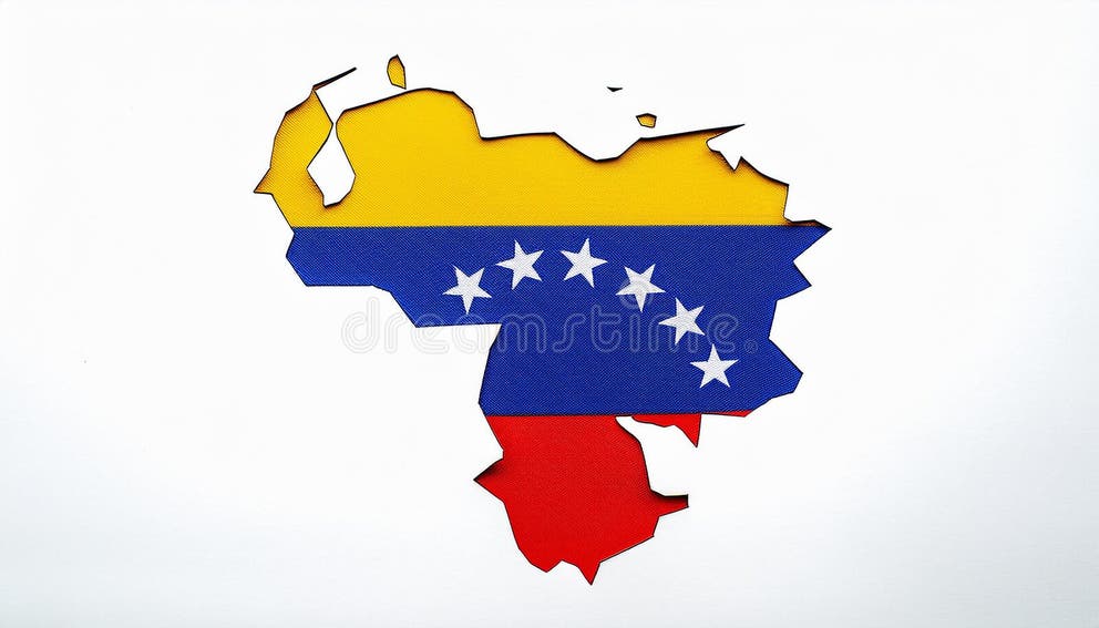 Venezuela Map and Flag. stock illustration. Illustration of ...