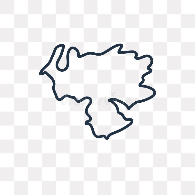 Venezuela Map Vector Icon Isolated on Transparent Background, Li Stock ...