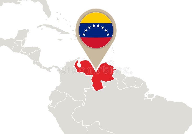 Venezuela no mapa do mundo ilustração do vetor. Ilustração de vetor ...