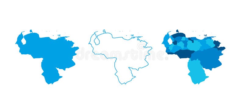 Venezuela Political Map of Administrative Divisions Stock Illustration ...