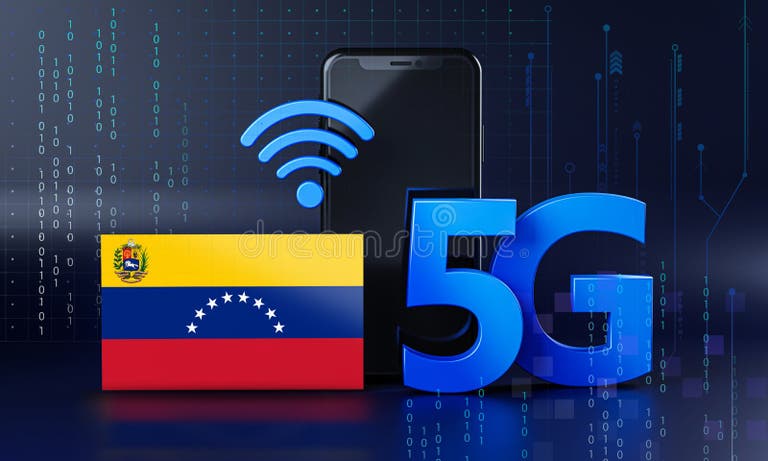 Venezuela Ready for 5G Connection Concept. 3D Rendering Smartphone ...