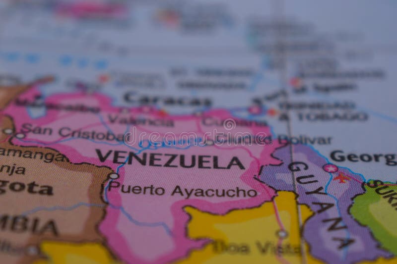 Venezuela on the World Map-Geo Political Map Stock Image - Image of ...
