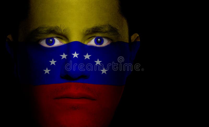 Venezuelan Flag - Male Face Stock Photo - Image of nationalism ...
