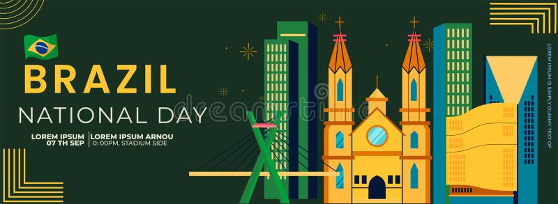 Brazil National Day Background Design . Independence Day 07 September ...