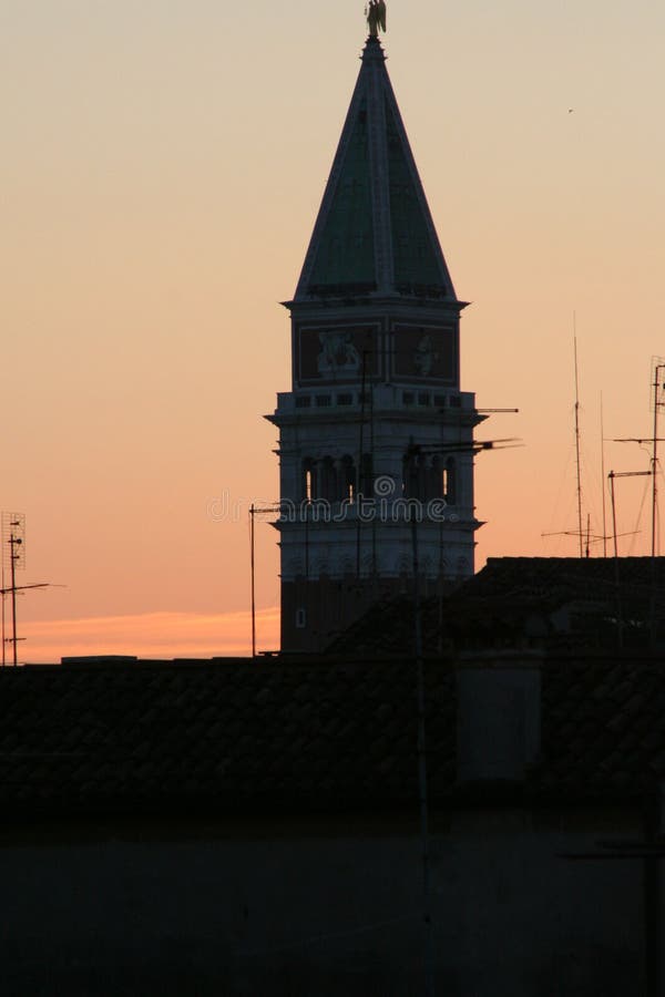 Venice, Bell Tower of San Marco Stock Image - Image of panoramic ...