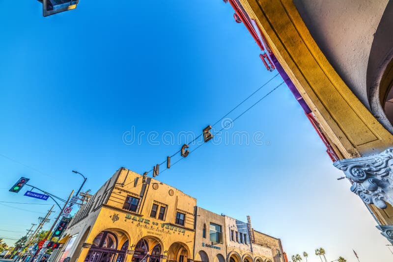 Venice Sign in Venice Beach Editorial Stock Photo - Image of scenery ...