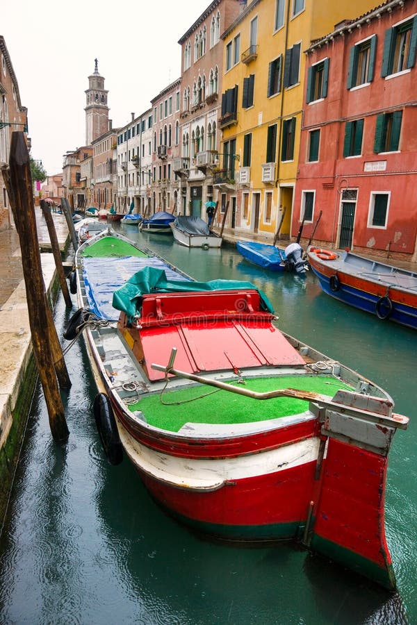 Venice, Canal and Boat. stock image. Image of europe, historic - 6700891
