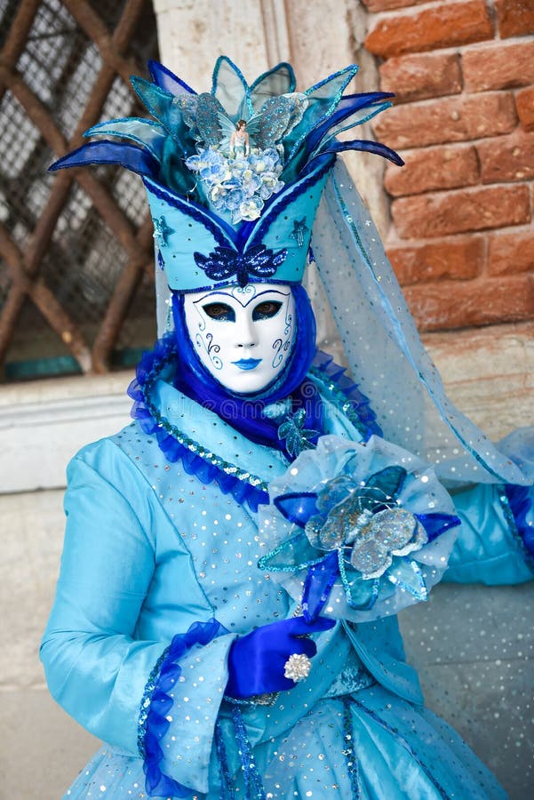 Venice Carnival Masked Model Editorial Stock Image - Image of mystery ...