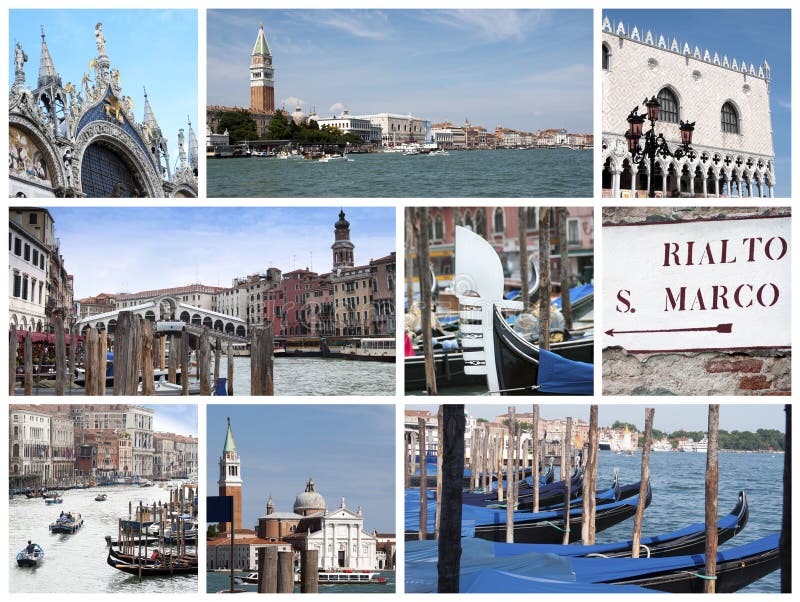 Venice collage stock photo. Image of church, marco, gold - 22193802