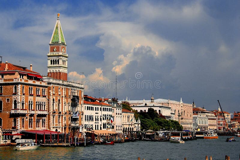 Venice at Dusk stock photo. Image of italian, venice, boats - 2408088