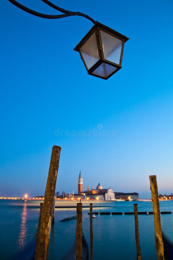 Venice at dusk stock image. Image of lighting, island - 29101599