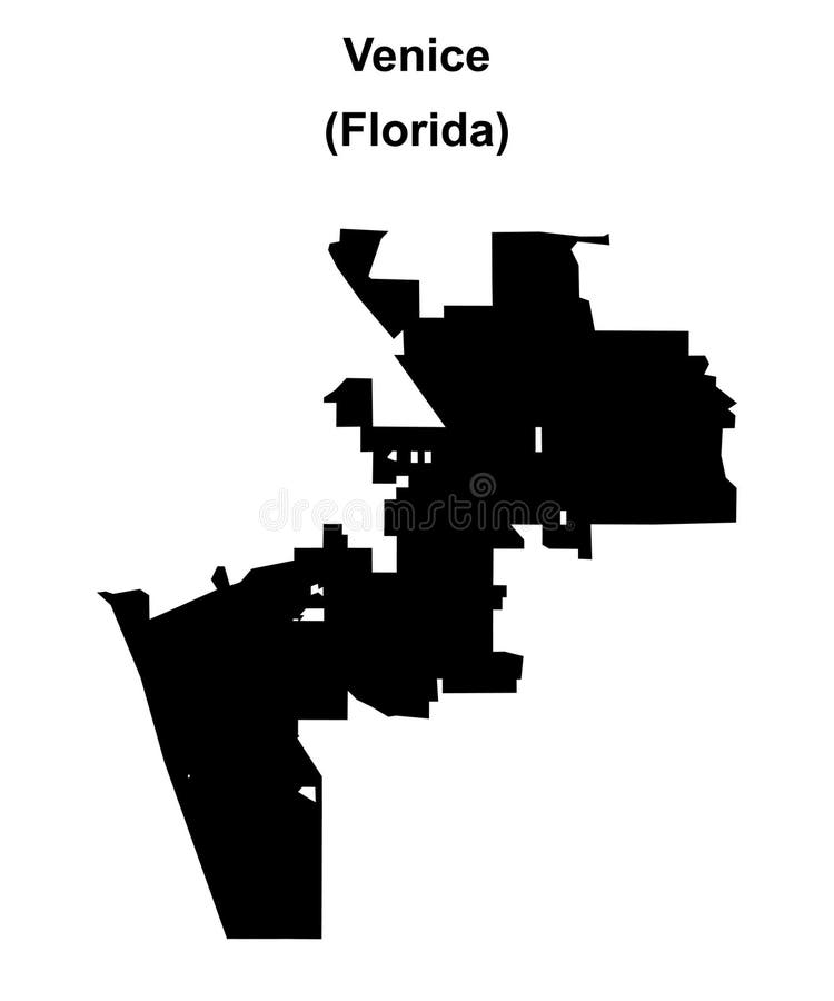 Venice outline map stock vector. Illustration of area - 357257855