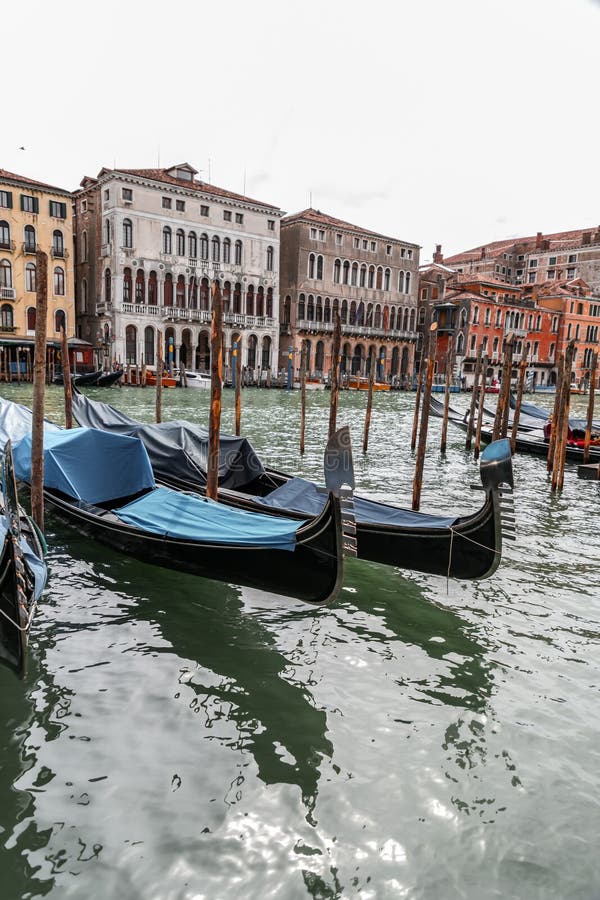 Gondolas on the Ancient Canals of Venice, Italy Editorial Stock Image ...