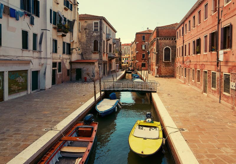 Venice, Italy - August 14, 2017: Water Channels of Venice. Editorial ...