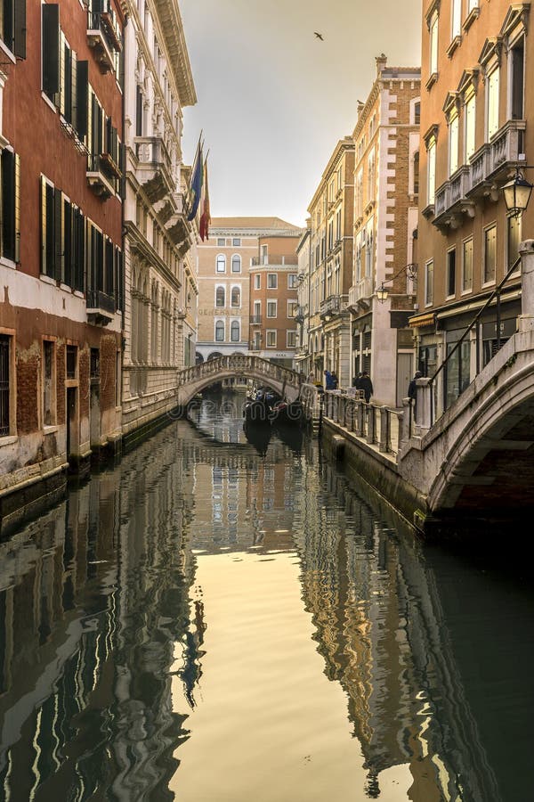 Small Bridge Over a Canal in Venice Editorial Stock Image - Image of ...