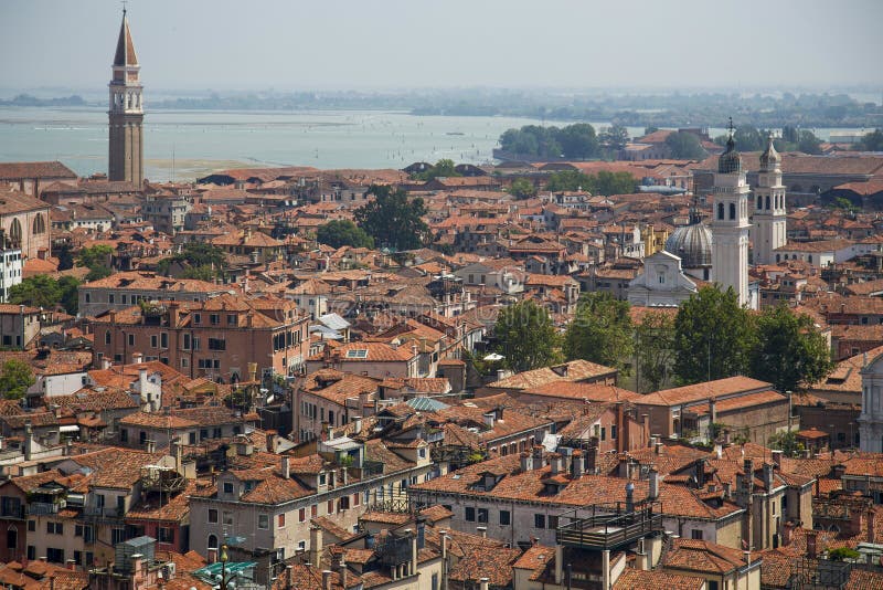 View of Venice from the Bell Tower of the Cathedral of St. Mark ...