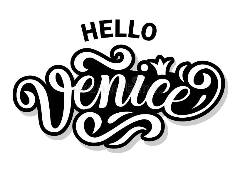 Venice. Italy. Lettering stock illustration. Illustration of symbol ...