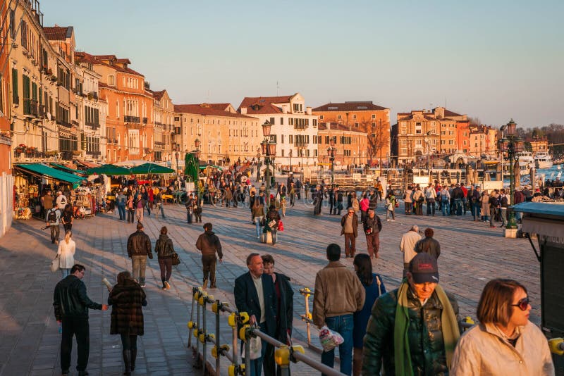 People on the Chanels of Venice, Italy Editorial Image - Image of ...
