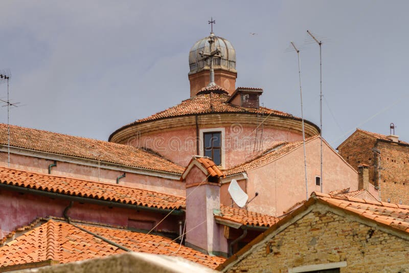 VENICE, ITALY - on May 5, 2016. Old Architecture and Rustic Building in ...