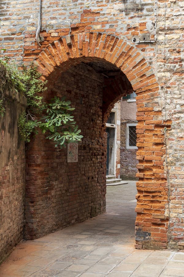 Old Passage in Venice Street Italy. Editorial Image - Image of door ...