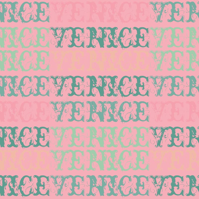 Venice Pattern Seamless Design Illustration Stock Vector - Illustration ...