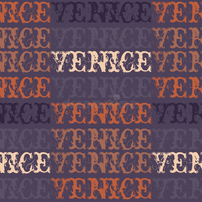Venice Pattern Seamless Design Illustration Stock Vector - Illustration ...
