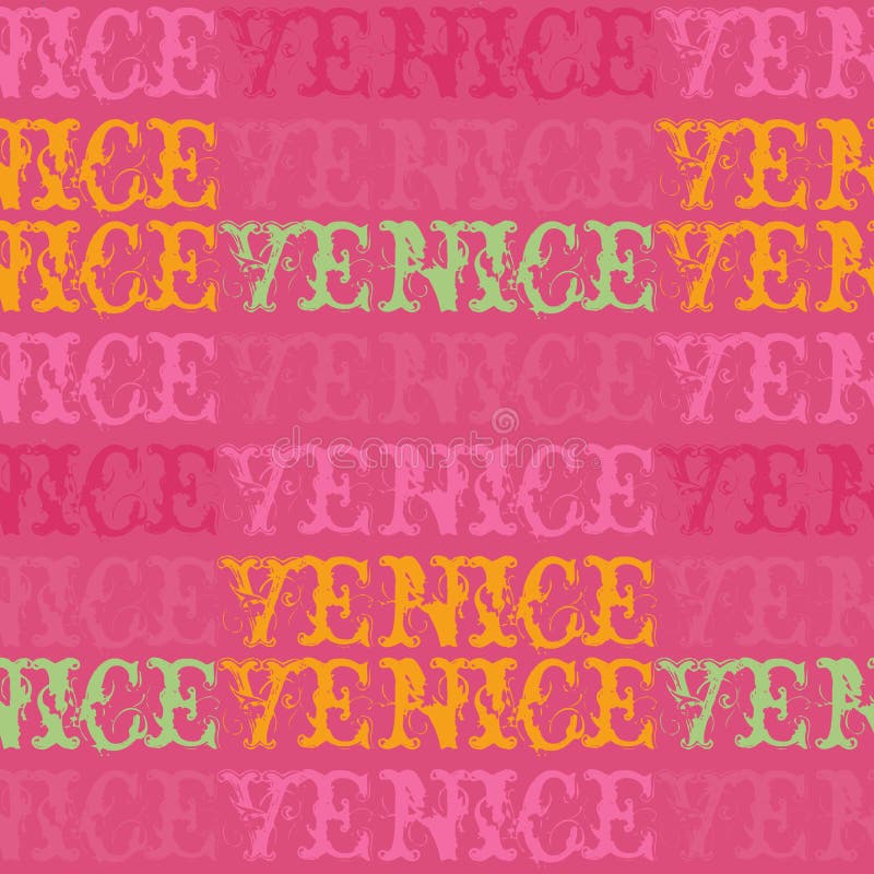 Venice Pattern Seamless Design Illustration Stock Vector - Illustration ...